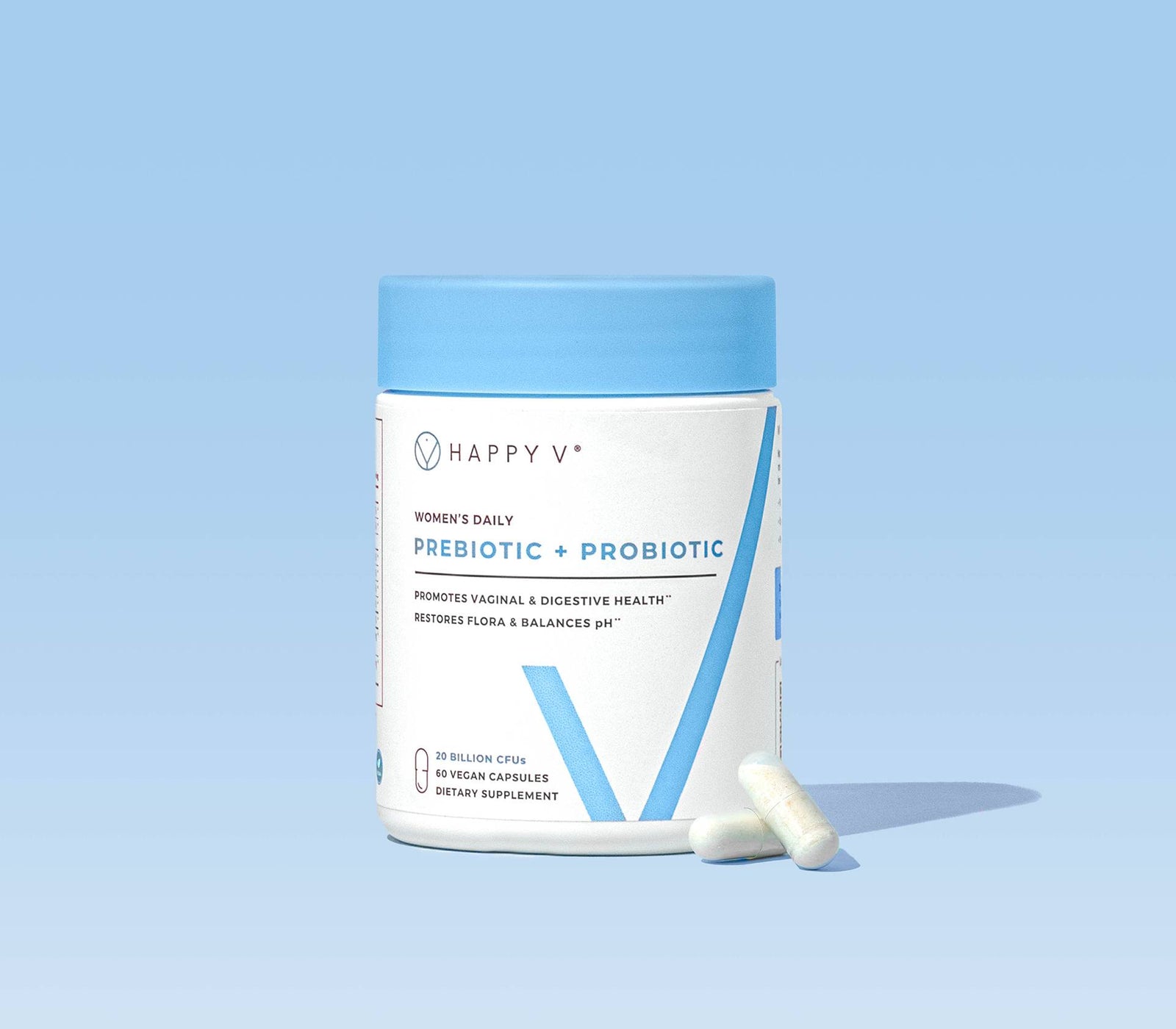 Women's Health Prebiotic + Probiotic Supplement | Happy V®