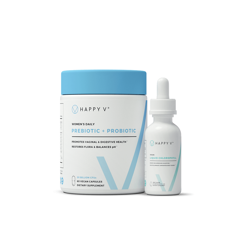 Prebiotic + Probiotic & Liquid Chlorophyll (Bundle) – Happy V
