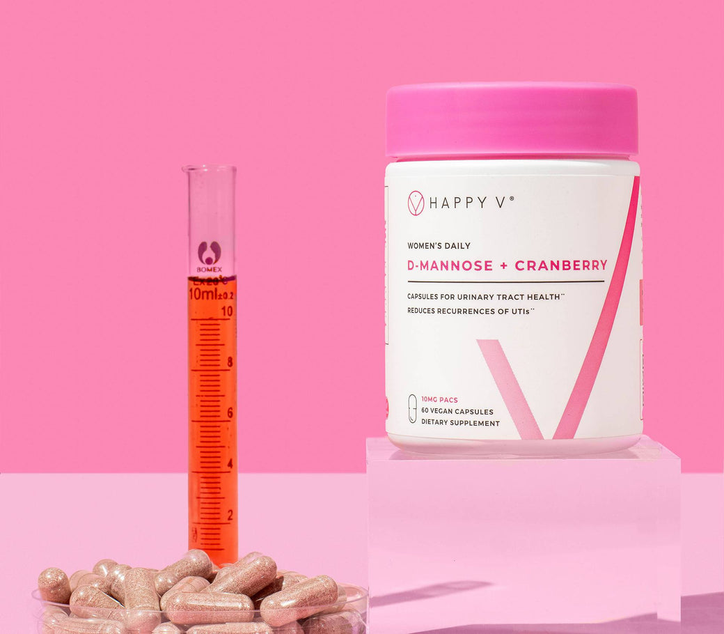 D-Mannose & Cranberry Pills for UTI | Happy V®